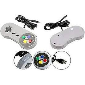 Kit C/2 Controle Super Nintendo Snes Joystick Usb Jogos Emulador Pc | Shopee Brasil