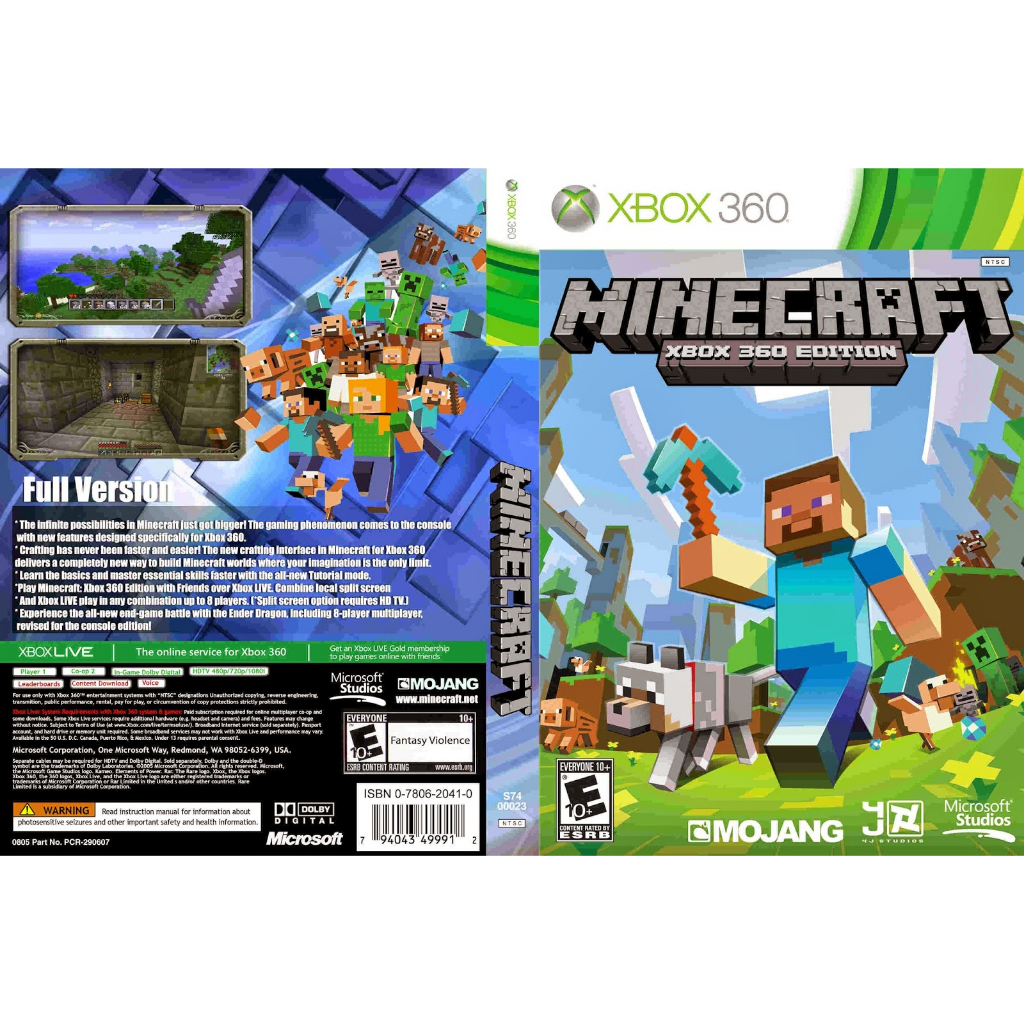 Minecraft para Xbox 360 Lt com capa | Shopee Brasil