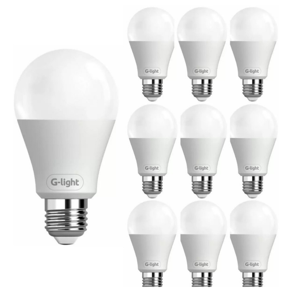 Kit 15 Lâmpadas Led Bulbo 9w E27 Branco Frio G-light Bivolt | Shopee Brasil