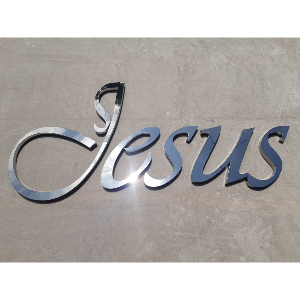 Letreiro caixa para Igreja letras INOX - Letras para Igreja | Shopee Brasil