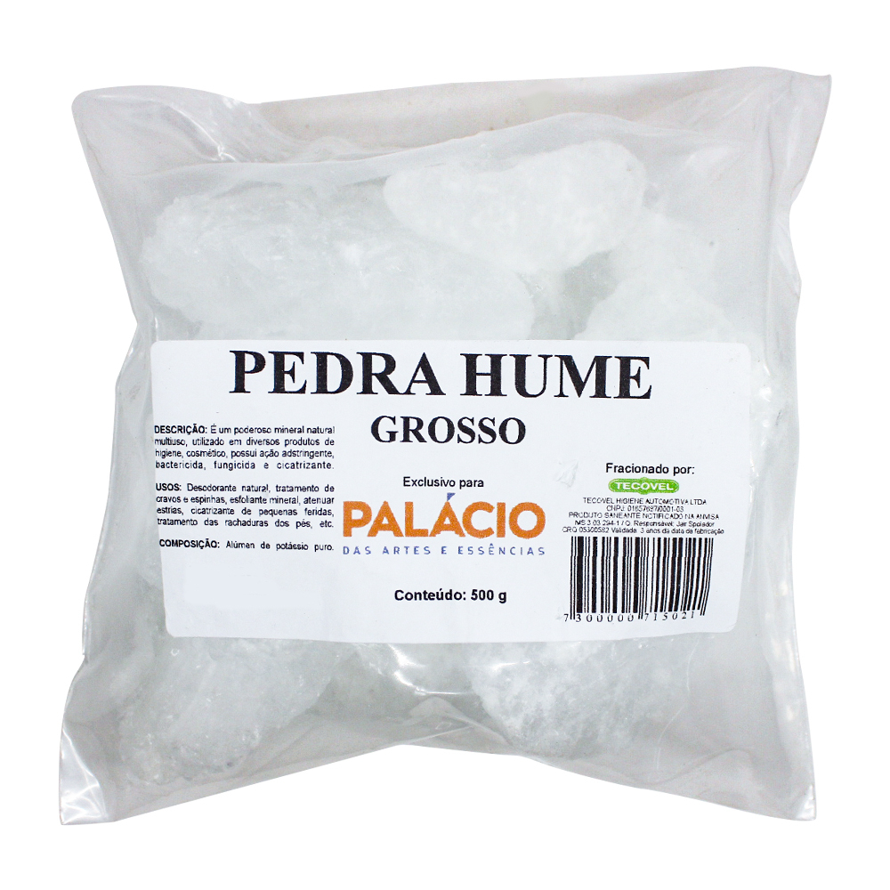 Pedra Hume Grosso (desodorante natural, esfoliante mineral, bactericida ...