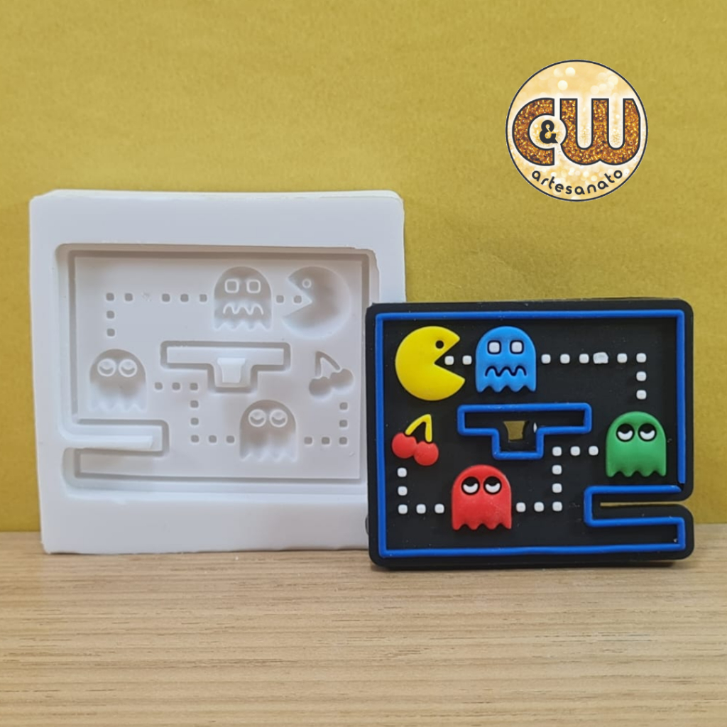 Molde Silicone Pac-Man / Game / Jogos Confeitaria e Artesanato - Festa ...
