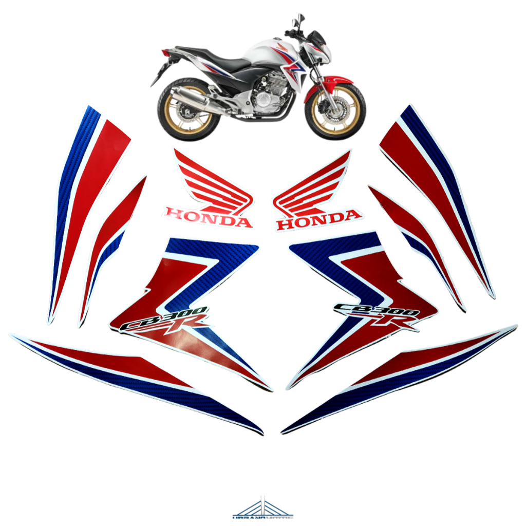 Kit adesivos Cb 300 2015 branca padrão original | Shopee Brasil