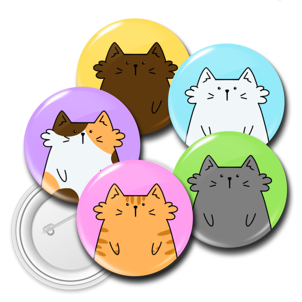 Bottons Miau Gatos Fofos / Kit Bottons Gatinhos Fofos | Shopee Brasil