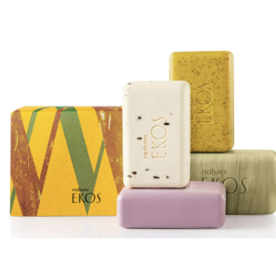 Sabonete em Barra Puro Vegetal Ekos Cremoso e Esfoliante | Shopee Brasil