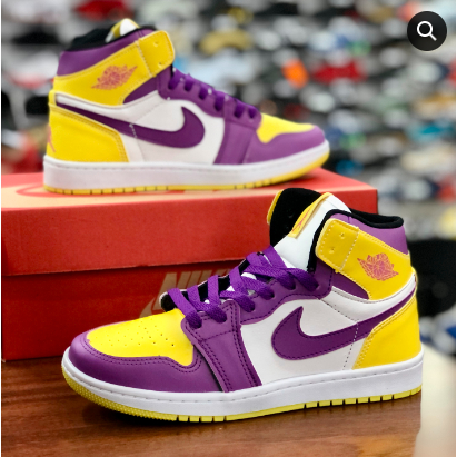 Tenis air jordan feminino roxo com amarelo 34 ao 39 envio imediato ...