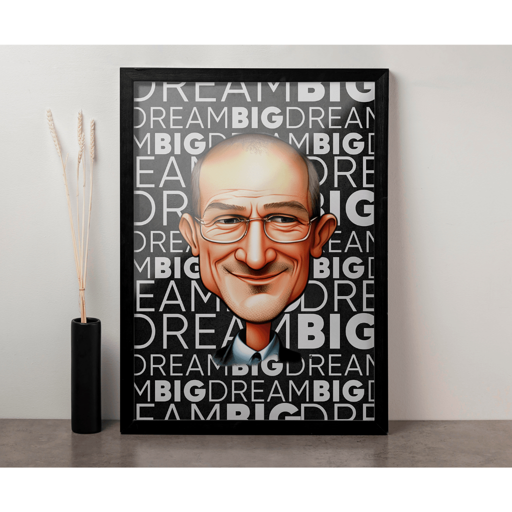 Quadro A4 Steve Jobs Dream Big | Shopee Brasil