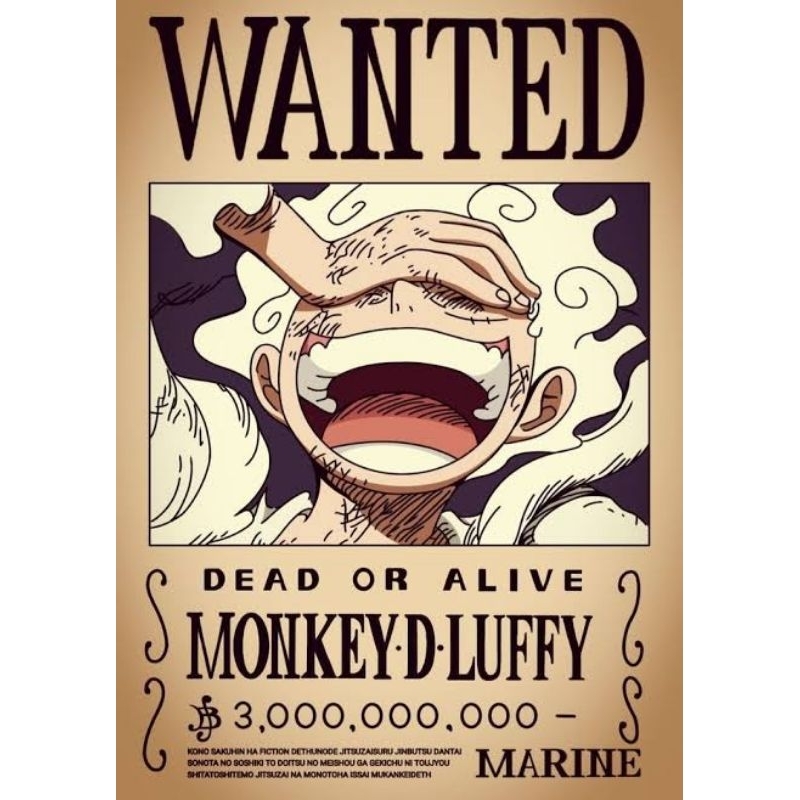 Cartaz de Recompensa One Piece. | Shopee Brasil