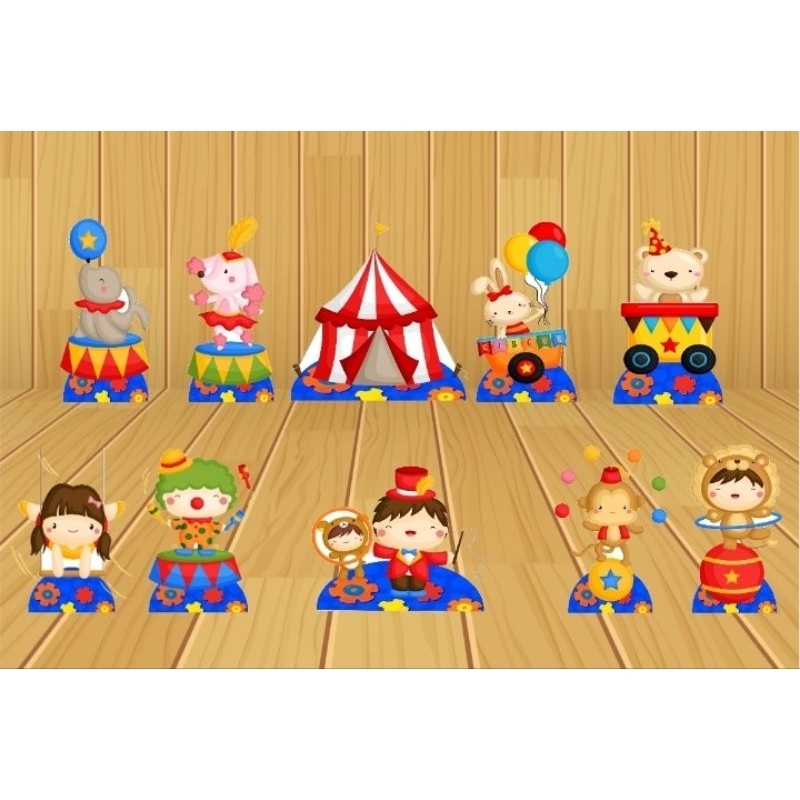 Kit luxo Circo 10 displays de mesa de 20cm mdf 3mm | Shopee Brasil
