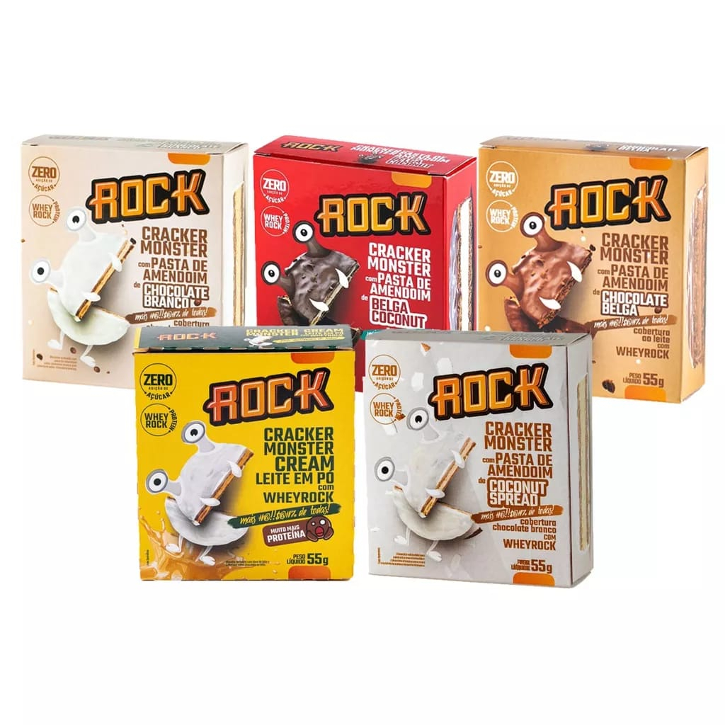 Cracker Monster Novo sabor com Pasta de Amendoim-Whey Zero Açúcar 55g ...