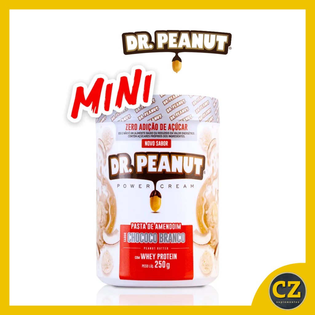 Pasta De Amendoim com Whey Chococo Branco (250g) - Dr Peanut | Shopee Brasil