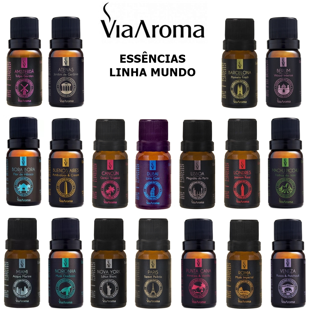 Essência Via Aroma - Linha Mundo Escolha Seu Aroma - Aromatizador Difusor Aromaterapia | Shopee ...