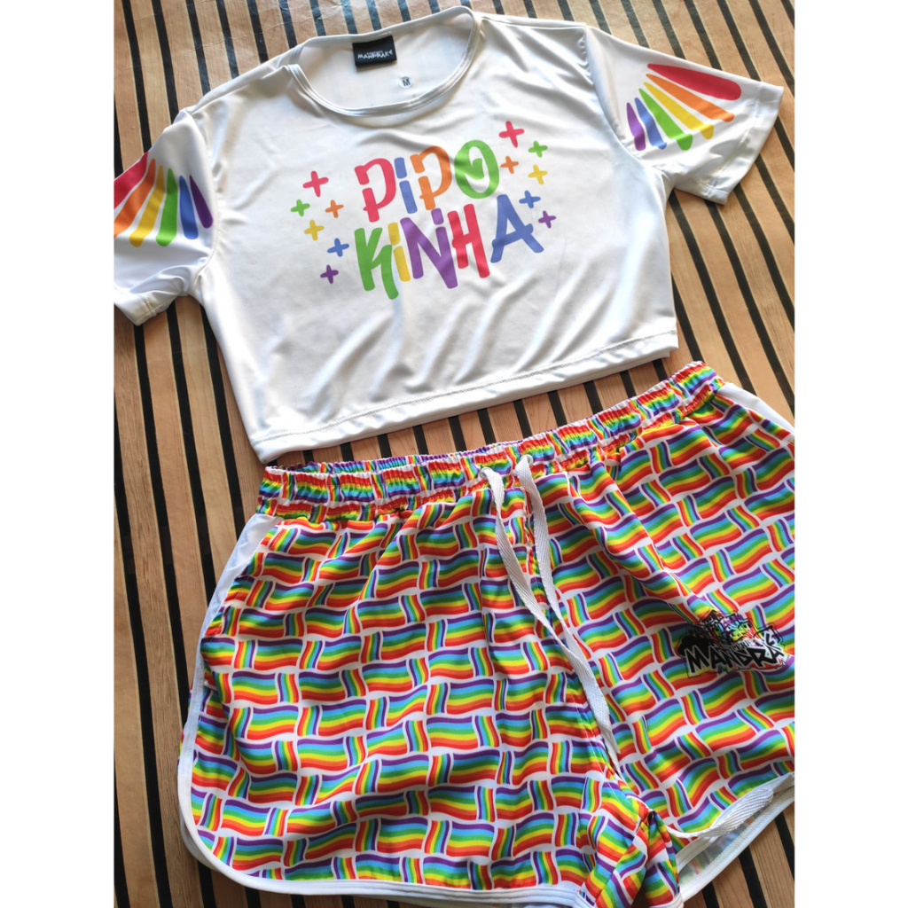 Cropped + Short PIPOKINHA Império Mandrake de Quebrada Femino Mandraka ...