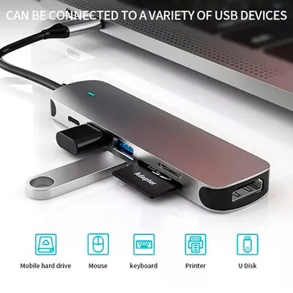 HUB USB C Tipo Para HDMI Splitter Thunderbolt 4K 3 Docking Station ...