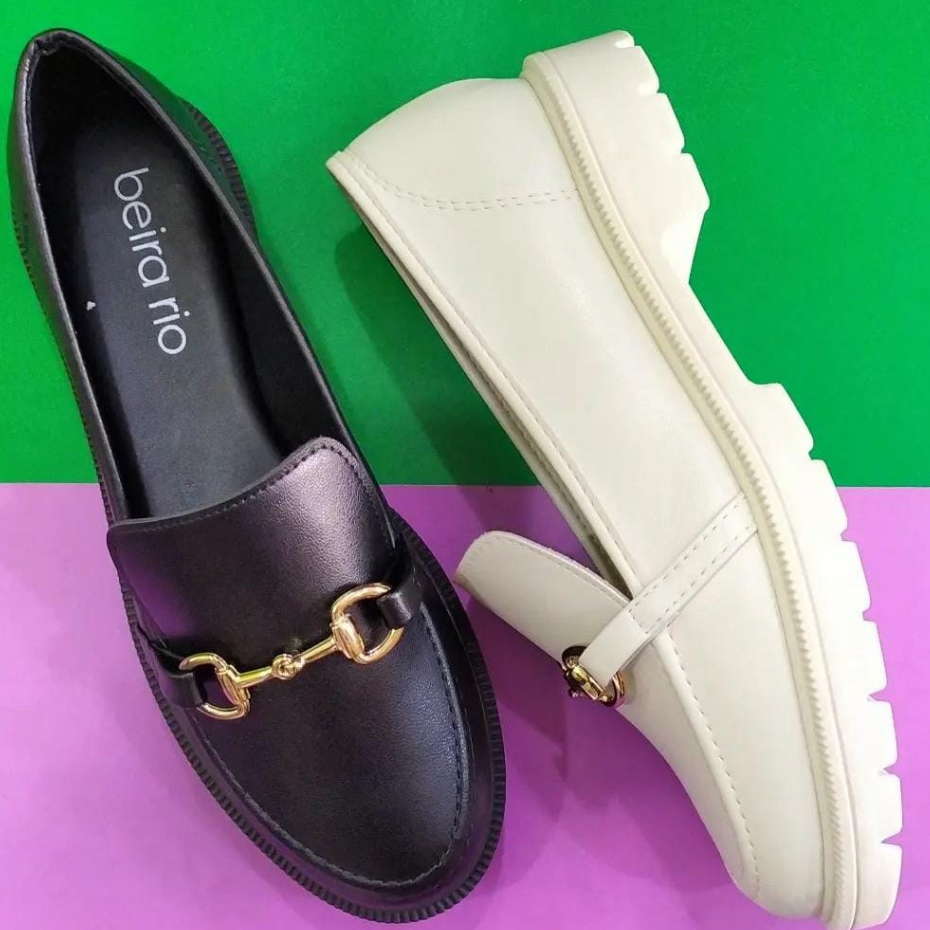 Mocassim Beira Rio Ultra Conforto Sapato Feminino Fivelas | Shopee Brasil