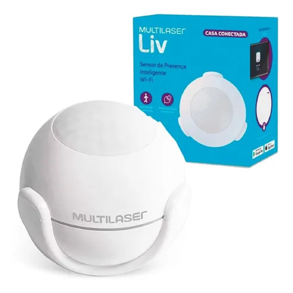 Sensor de Presença Inteligente Wi-Fi - Multilaser Liv - SE230 Wifi ...