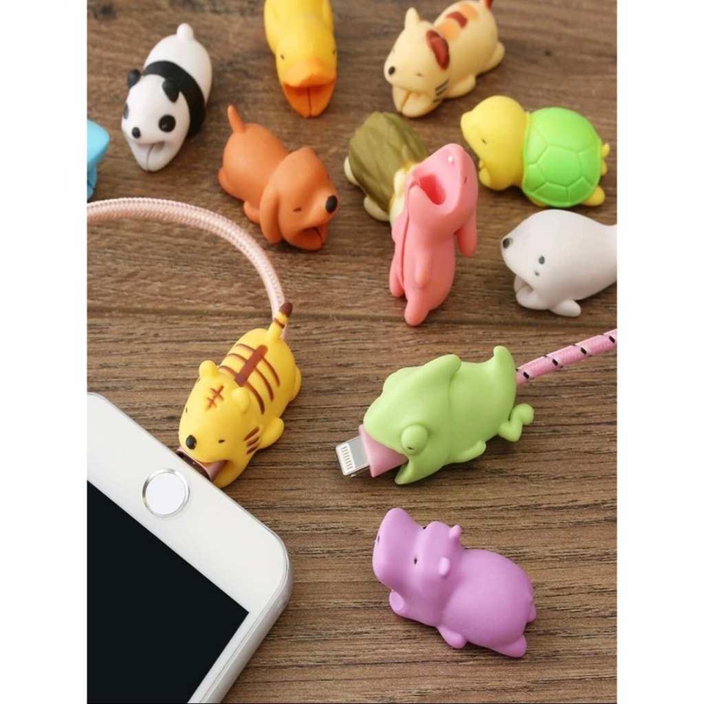 Protetor de Cabo Carregador Fio USB iPhone Apple Smartphone Android Desenhos Bichinho Fofo ...