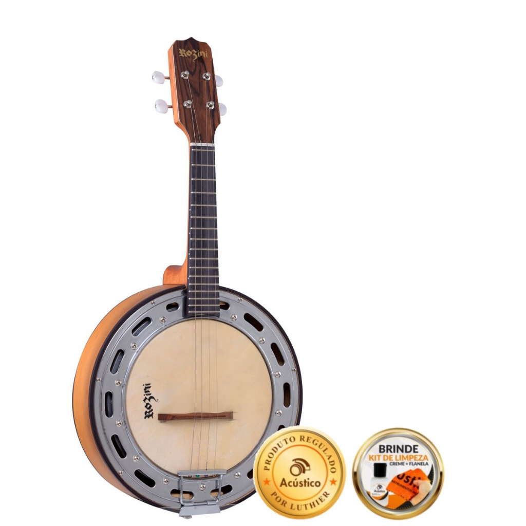Banjo Rozini Elétrico 4 Cordas Estudante Caixa Larga Fosco | Shopee Brasil