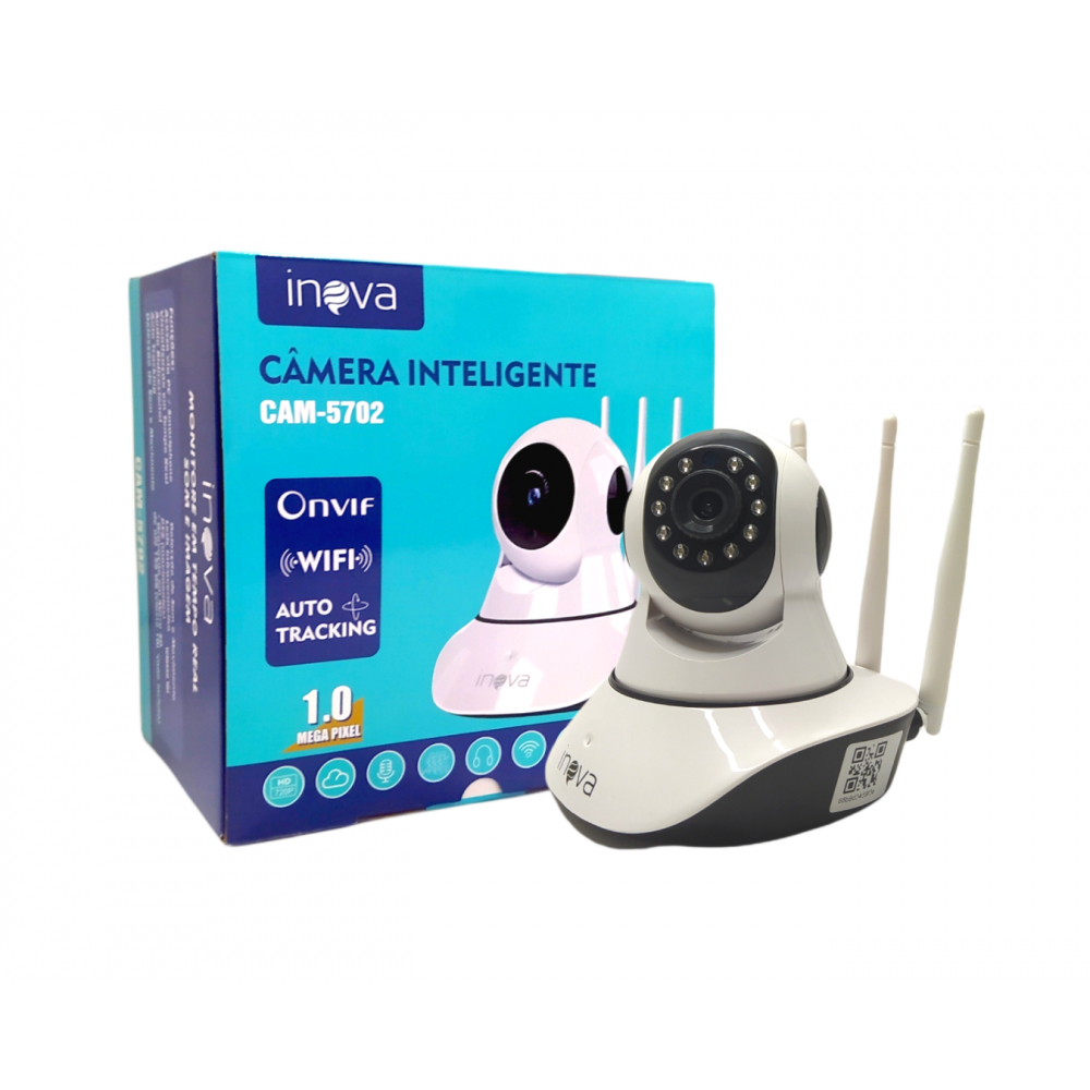 Câmera Inteligente Wifi Inova Três antenas HD 720p CAM-5702 | Shopee Brasil
