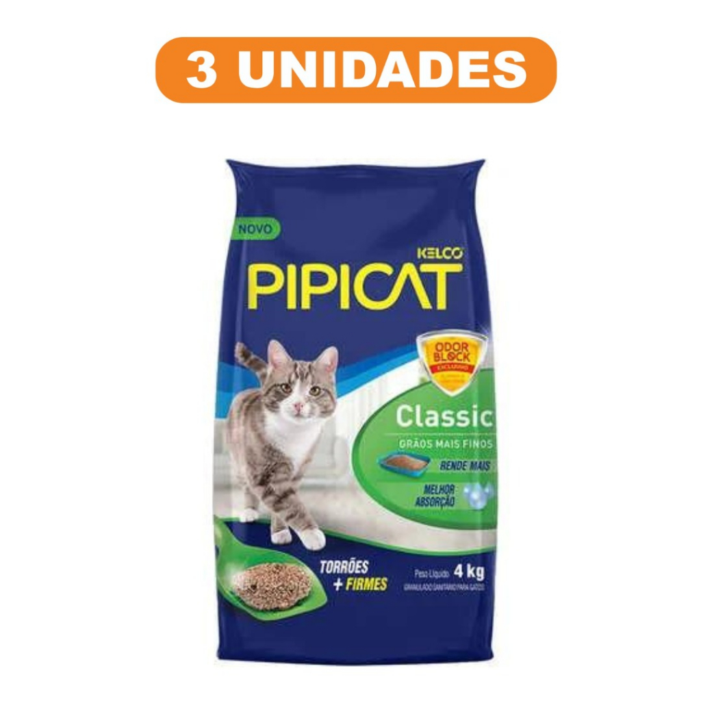 Pipicat Classic 4KG - Kit com 3 Unidades | Shopee Brasil