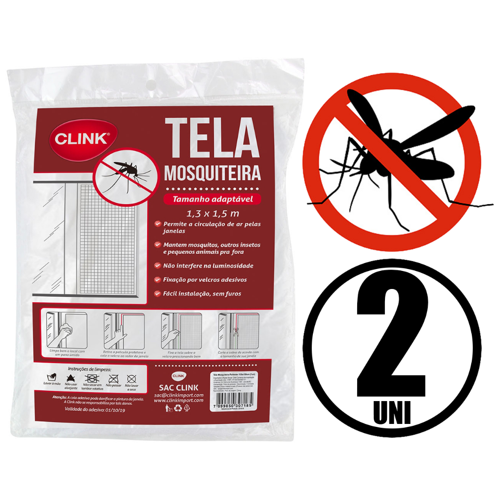 KIT 2 TELAS MOSQUETEIRA PARA JANELA CONTRA MOSQUITO PERNILONGO MURIÇOCA ...