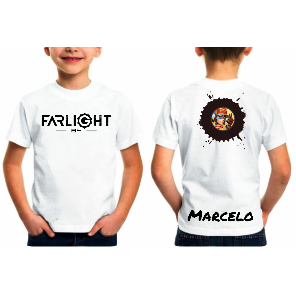 Camiseta FARLIGHT84 Personalizada Nome | Shopee Brasil