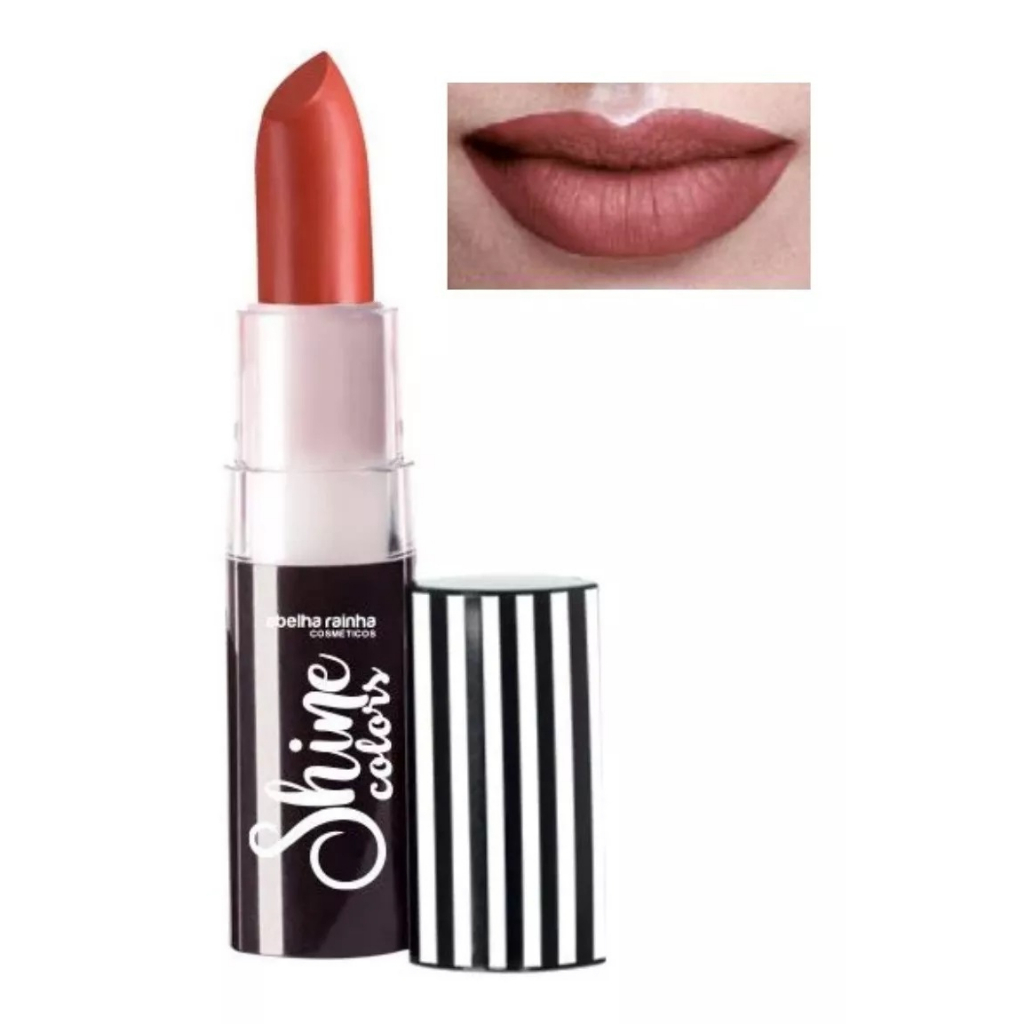 Batom Shine Colors Matte Aveludado - 4g - Abelha Rainha | Shopee Brasil