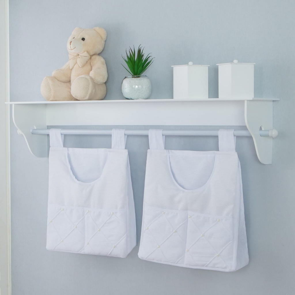 Prateleira Porta Fraldas Varão Quarto Do Bebê Mdf 1 metro | Shopee Brasil