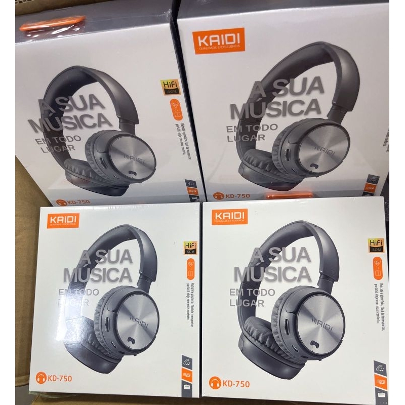 Headphone Fone de Ouvido Bluetooth Kaidi KD-750 Lacrado | Shopee Brasil
