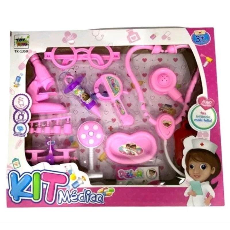 Brinquedo Profissão Kit Médica /Doutor/Doutora Aprendendo Brincando ...