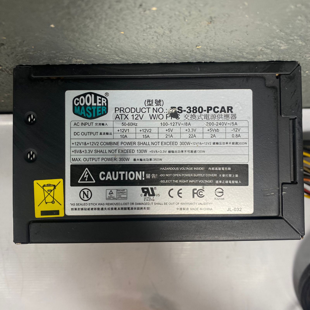 Fonte Cooler Master Modelo: Rs-380-pcar 24pinos 350w Atx | Shopee Brasil