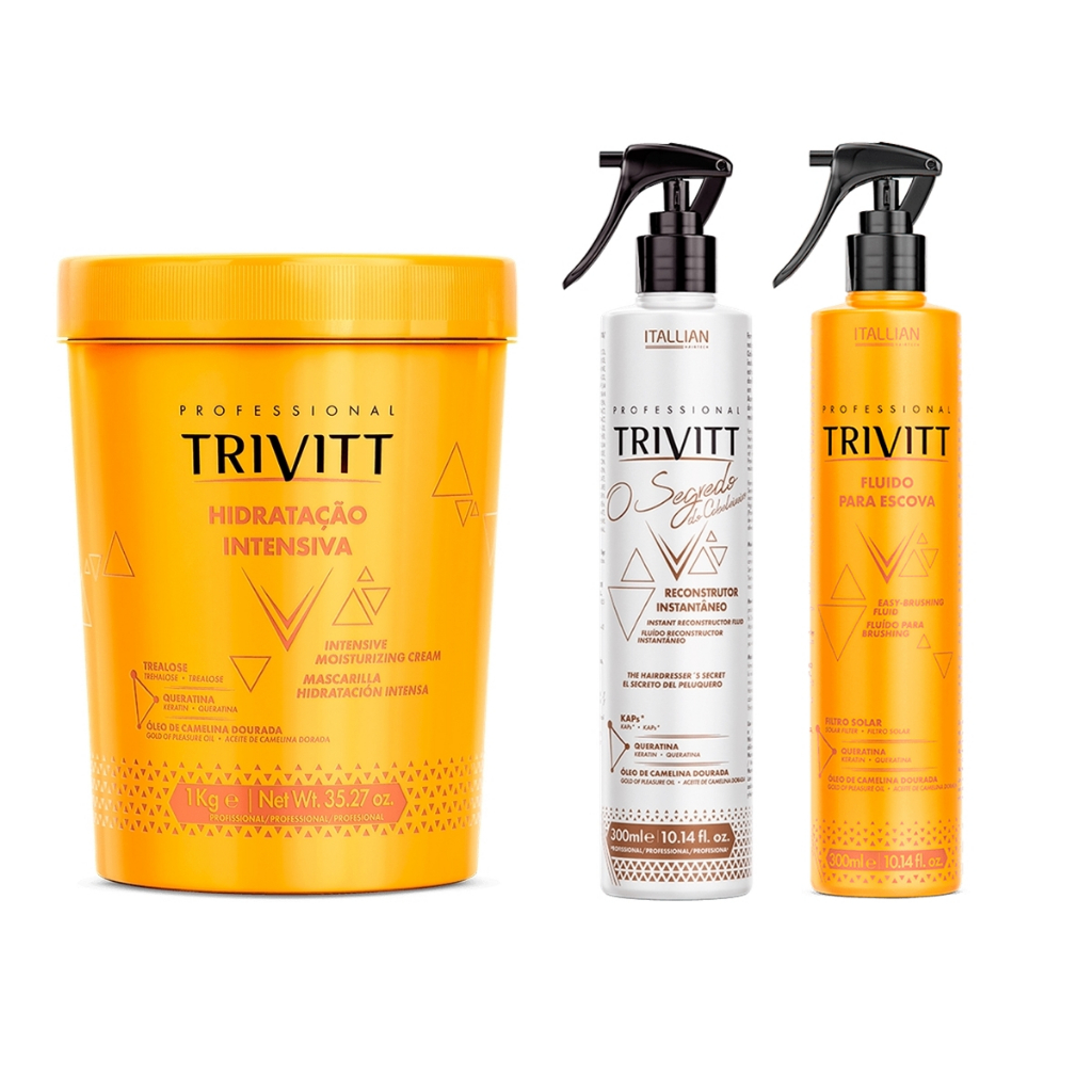 Trivitt Hidratação Intensiva 1kg + Reconstrução Instantânea 300ml ...