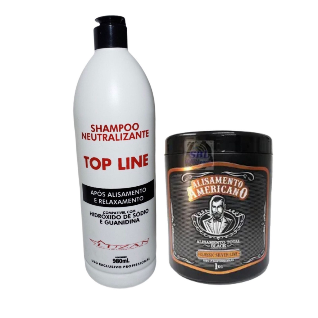 Kit 1 Top Line Shampoo Neutralizante Após Alisamento e Relaxamento ...