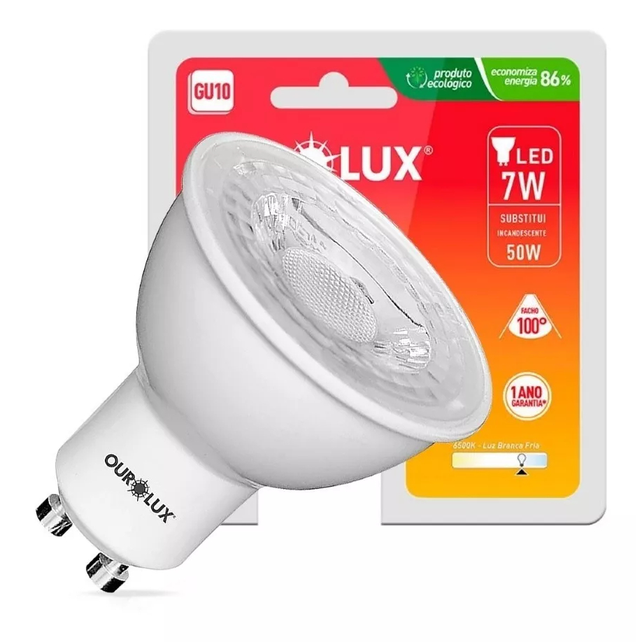 Lampada Led 3w 3000k Dicroica Bivolt Branca Morna - Ourolux | Shopee Brasil