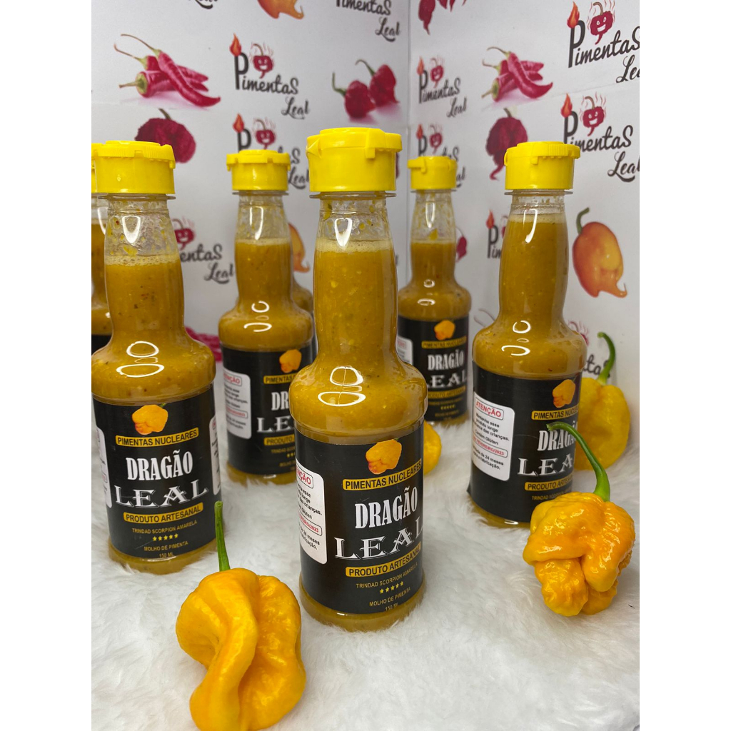 Kit molho de Pimenta 1 Carolina Reaper+ 1 Trindad Scorpion Amarela ...