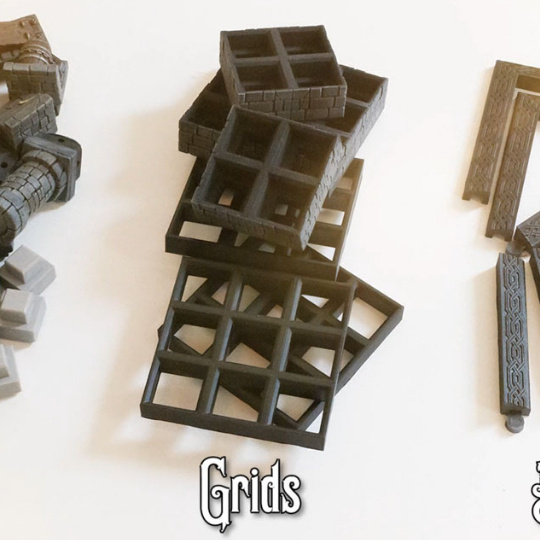 Blocos Para RPG - Grids - Masmorra D&D - Dungeons Blocks - Impressao 3d ...