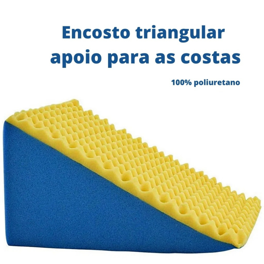 Encosto Triangular Com Capa Travesseiro Massageador Coluna Com Capa | Shopee Brasil