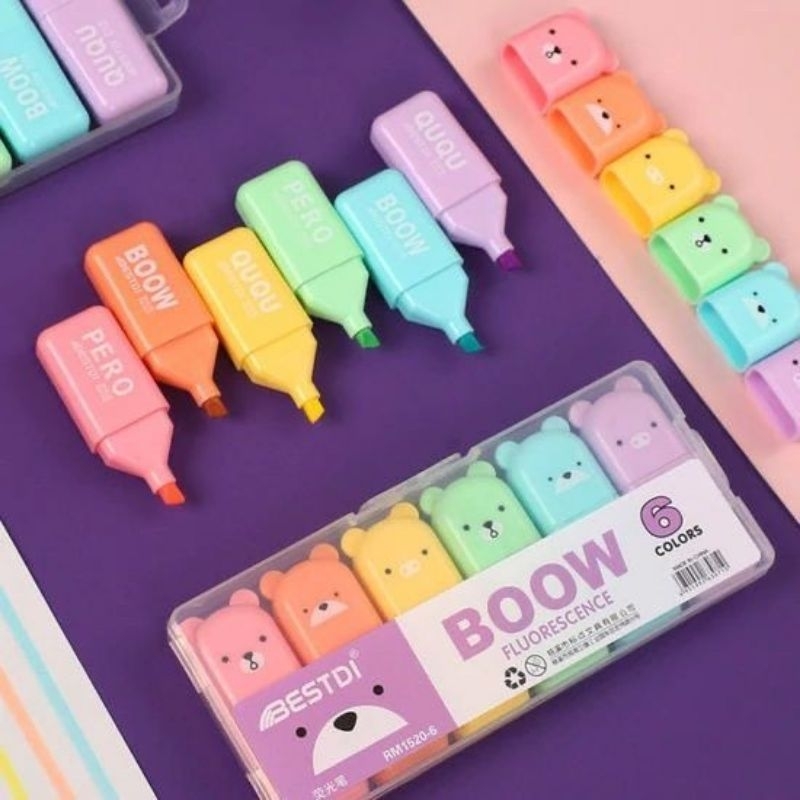 Kit Marca Fofo / Marca Texto Fofo/ Kit Marca Texto | Shopee Brasil