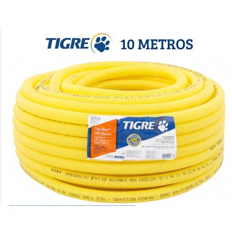 Conduite Tigre Amarelo Flexivel Reforçado 3/4 e 1” Eletroduto Flexível ...