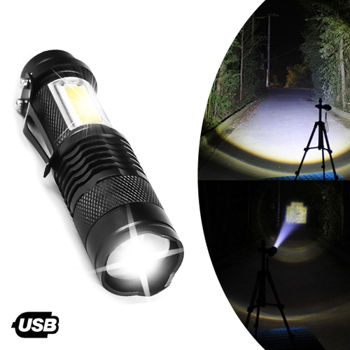 Mini Lanterna Led Tática Dupla Recarregável USB - Pequena, Leve e ...