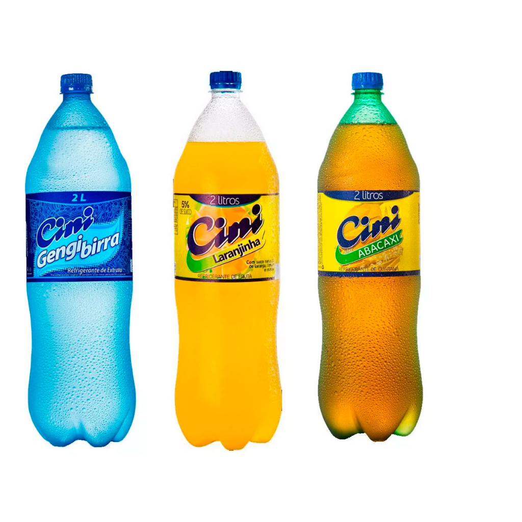 Refrigerante Cini 6 Litros Gengibirra, Abacaxi e Laranjinha 2 Litros ...