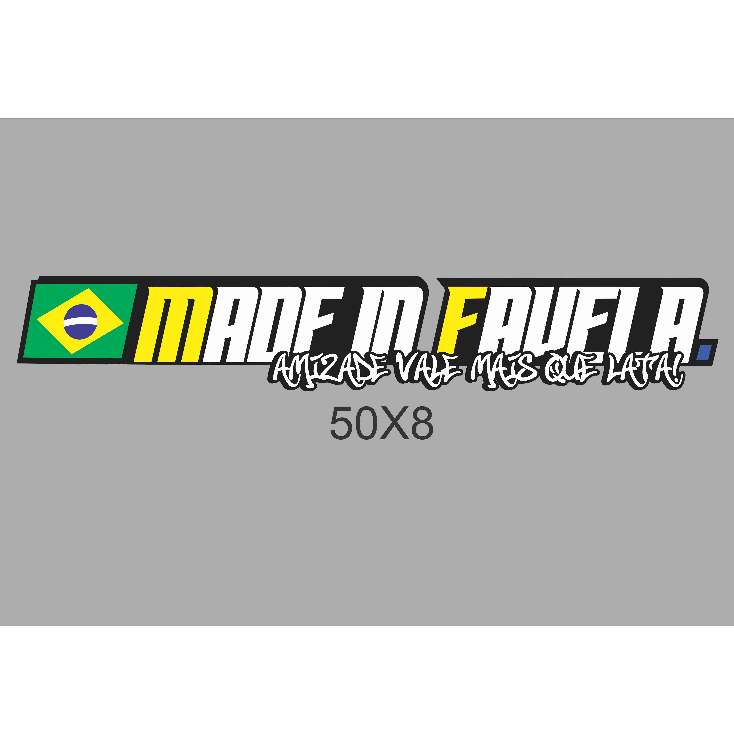 adesivo Made in Favela carro parabrisa | Shopee Brasil
