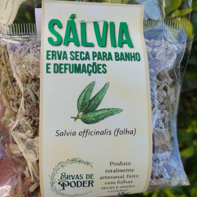Sálvia Erva Seca para Defumação e Banho In Natura. Salvia Officinalis ...