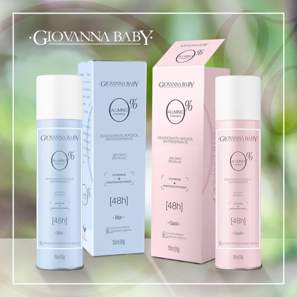 Desodorante Giovanna Baby 0% zero de Alumínio 150ml | Shopee Brasil