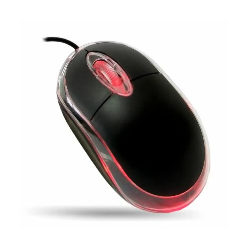 Mouse Óptico Com Fio USB Básico Preto Com Led 1000 DPI | Shopee Brasil
