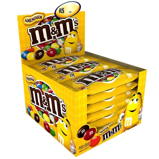 Kit 5 Confeitos Amendoim Chocolate M&Ms 45g | Shopee Brasil