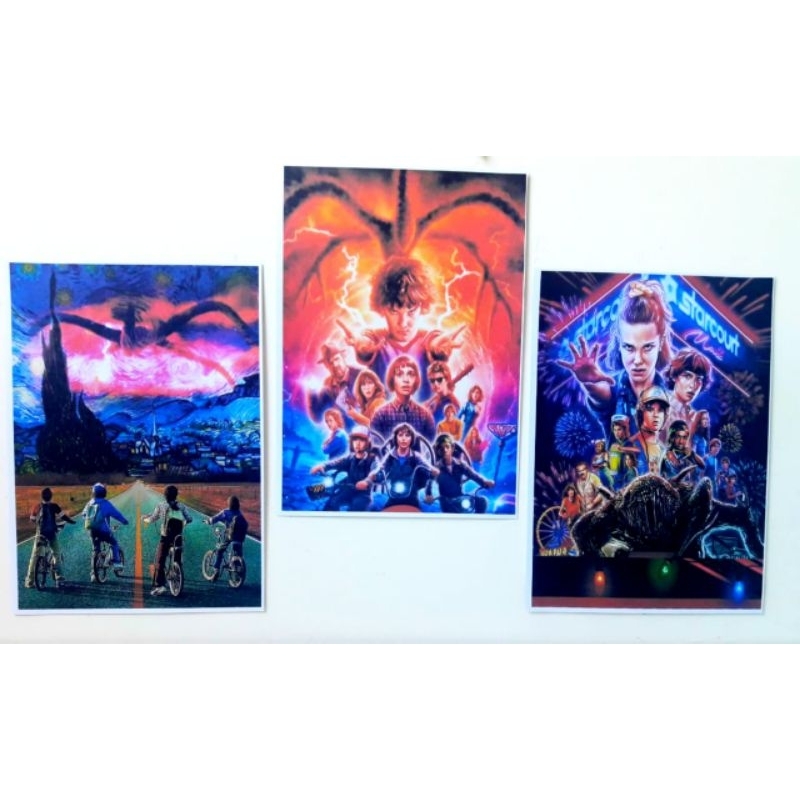 Kit com 3 Poster Painel A4 Stranger Things | Shopee Brasil