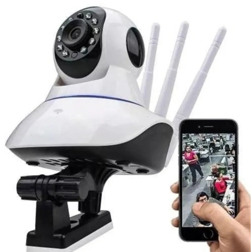 Câmera IP c/3 antenas wifi camera de segurança fácil instalação ...