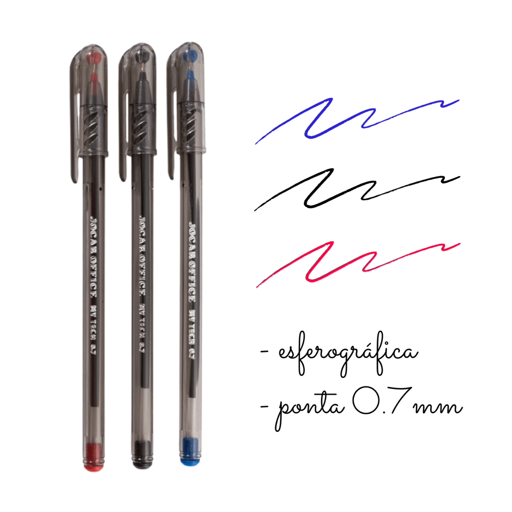 Caneta My Tech 0.7 Esferográfica - JOCAR OFFICE | Shopee Brasil