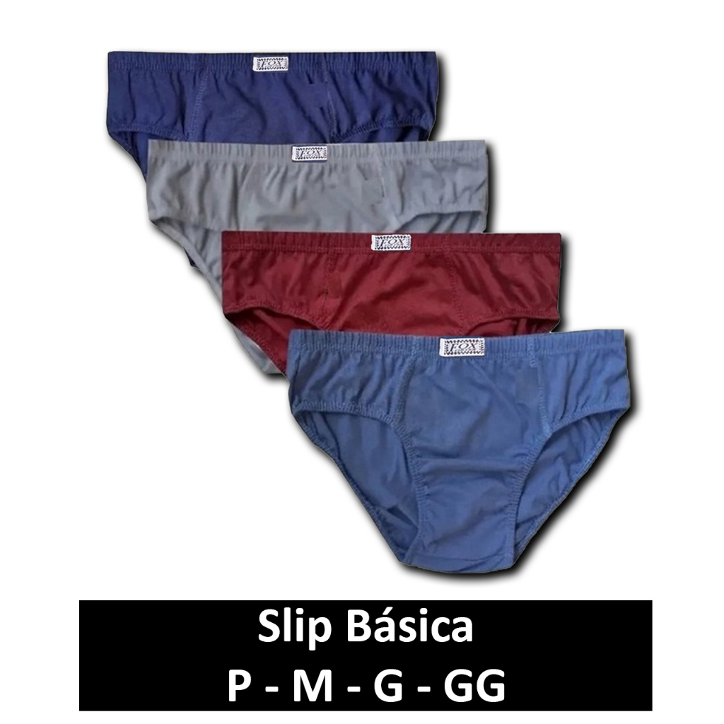KIT 10 Cuecas Slip Cueca Masculina | Shopee Brasil